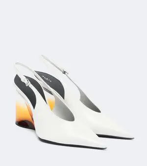 Alaïa Pointed Toe Wedge Pumps - White