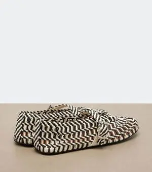 Alaïa Woven Leather Ballet Flats - Multicoloured