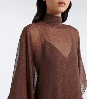 TALLER MARMO Silk Crêpe Fil Coupé Kaftan