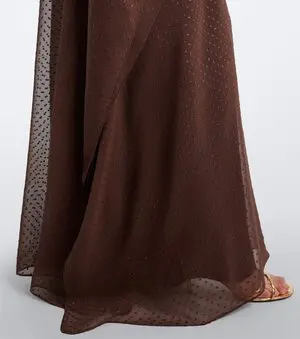 TALLER MARMO Silk Crêpe Fil Coupé Kaftan