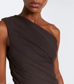 Alex Perry One-shoulder Mesh Gown