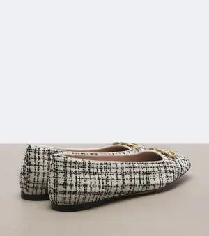 Valentino Garavani Vlogo Bouclé Ballet Flats