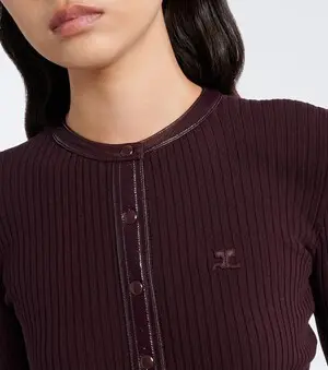 COURREGES Courrèges Ribbed-knit Cardigan With Button Detail