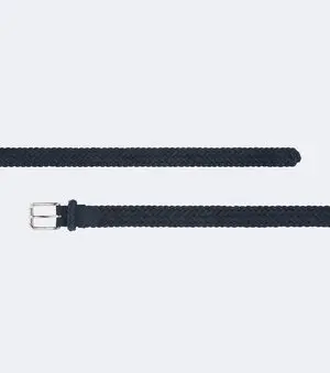 Ralph Lauren Purple Label Braided Suede Belt