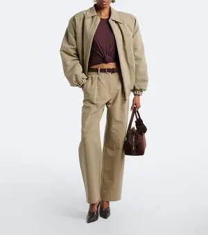 Magda Butrym Cotton Wide-leg Pants - Green