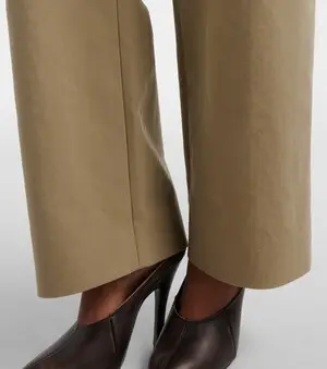 Magda Butrym Cotton Wide-leg Pants - Green
