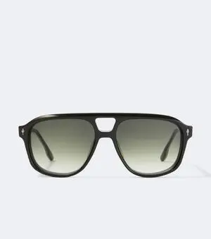 JACQUES MARIE MAGE Leonard Aviator Sunglasses - Green