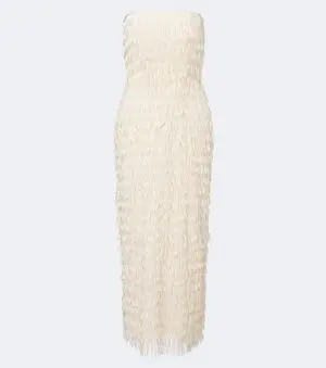 Maticevski Marigold Fringed Bustier Dress