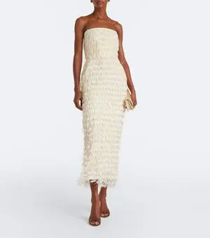 Maticevski Marigold Fringed Bustier Dress