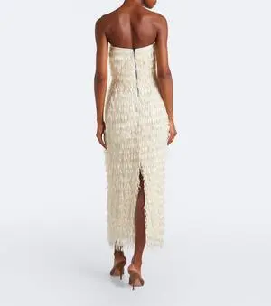 Maticevski Marigold Fringed Bustier Dress