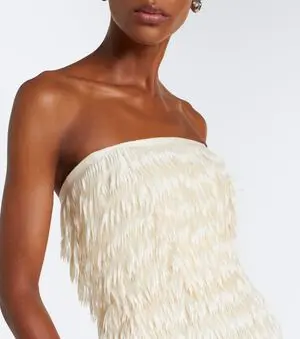 Maticevski Marigold Fringed Bustier Dress