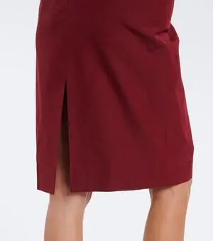 Magda Butrym Floral-appliqué Midi Skirt - Burgundy
