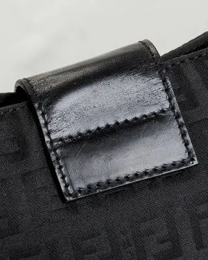 FWRD RENEW Fendi Zucchino Hobo Bag - Black