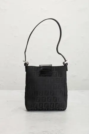 Fendi Zucchino Hobo Bag - Black