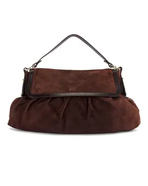 FWRD RENEW Fendi Suede Chef Shoulder Bag