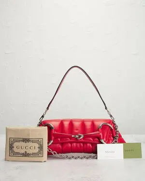 FWRD RENEW Gucci Horsebit Clutch - Red