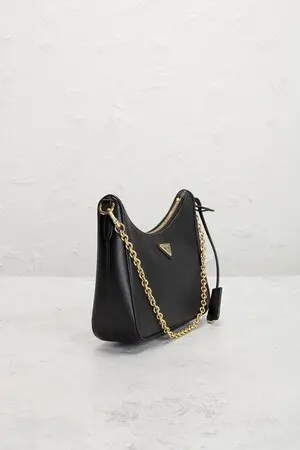 Prada Saffiano Re-edition 2005 Shoulder Bag - Black