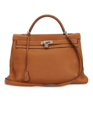 Hermès Kelly 40 Handbag In Togo Leather - Gold