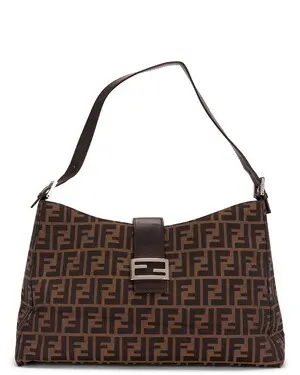 FWRD RENEW Fendi Zucca Monogram Shoulder Bag