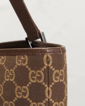 FWRD RENEW Gucci Vintage Gg Bucket Tote Bag - Brown