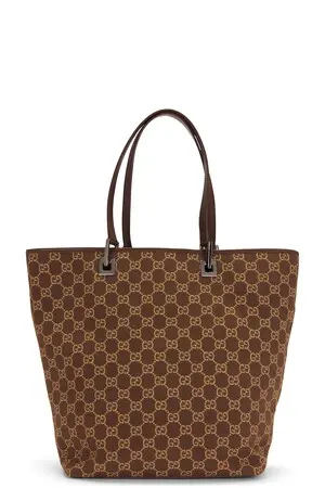 Gucci Vintage Gg Canvas Tote Bag - Brown