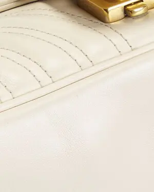 FWRD RENEW Gucci Gg Marmont Shoulder Bag - White