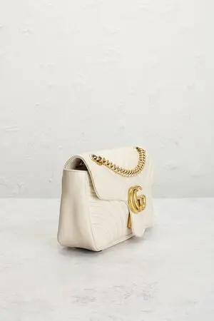 Gucci Gg Marmont Shoulder Bag - White