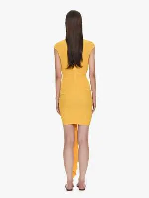 Christopher Esber Bezel Quartz Disconnect Short Sleeve Mini Dress - Carnelian