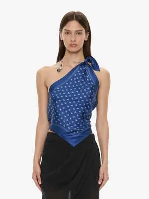 Christopher Esber One-shoulder Bandana Scarf Tie Top