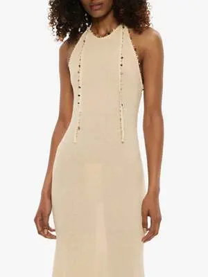 Christopher Esber Beach Quartz Halter Maxi Dress - Bone