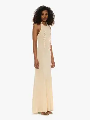 Christopher Esber Beach Quartz Halter Maxi Dress - Bone