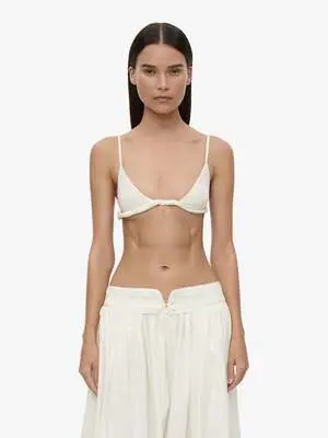 Christopher Esber Rolled Up Bralette - White