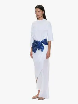Christopher Esber Draped Skirt Cotton Trouser - White