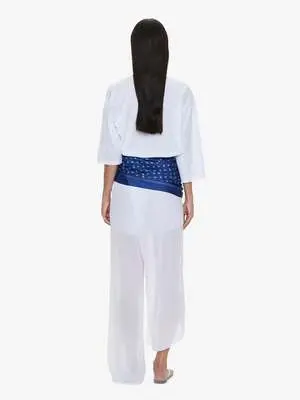 Christopher Esber Draped Skirt Cotton Trouser - White