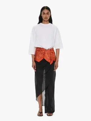Christopher Esber Draped Skirt Cotton Trouser - Black