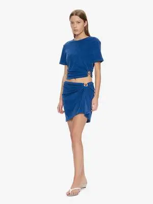 Christopher Esber Looped Back Ruched Orbit Mini Skirt