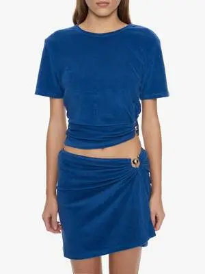 Christopher Esber Looped Back Ruched Orbit Mini Skirt
