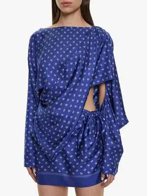 Christopher Esber Bandana Pareo Cutaway Dress