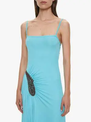 Christopher Esber Paisley Lace Rib Cami Dress