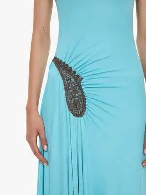 Christopher Esber Paisley Lace Rib Cami Dress