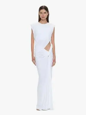 Christopher Esber Twisted Lever Rolled Up Tee Dress