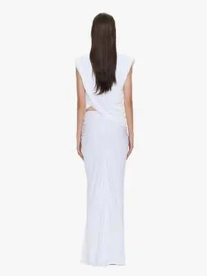 Christopher Esber Twisted Lever Rolled Up Tee Dress - White