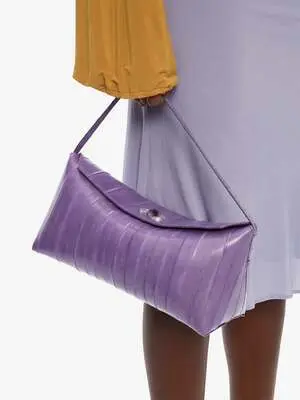 Christopher Esber Doba Quartz Turnlock Eel Shoulder Bag - Amethyst