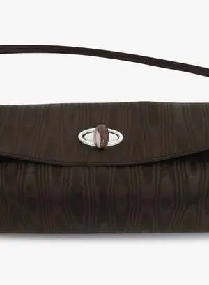 Christopher Esber Doba Quartz Turnlock Moire Shoulder Bag