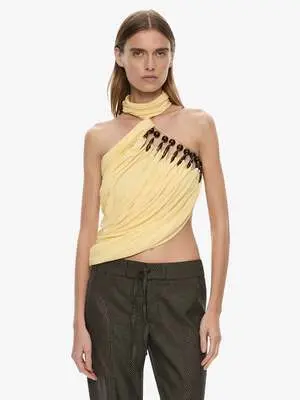 Christopher Esber Tortoise Droplet Halter Top