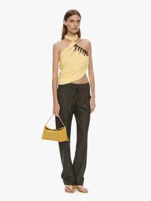Christopher Esber Tortoise Droplet Halter Top