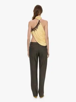 Christopher Esber Tortoise Droplet Halter Top