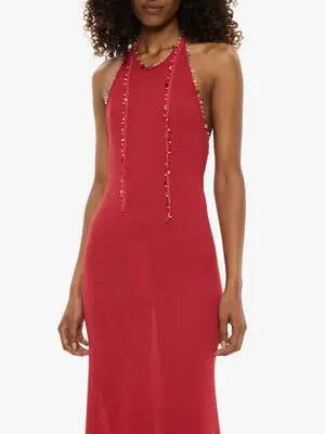 Christopher Esber Beach Quartz Halter Dress - Red