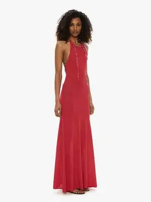Christopher Esber Beach Quartz Halter Dress - Red
