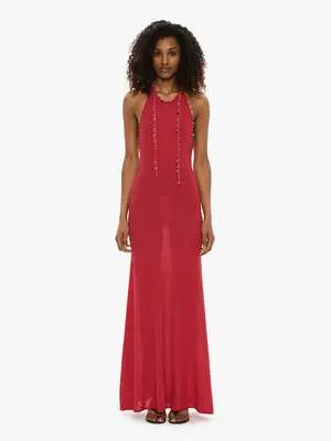 Christopher Esber Beach Quartz Halter Dress - Red